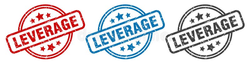 Leverage Stamp. Leverage Round Isolated Sign Stock Vector ...
