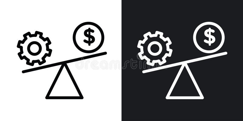 Leverage Thin Line Vector Icon Set Stock Vector - Illustration of legal ...