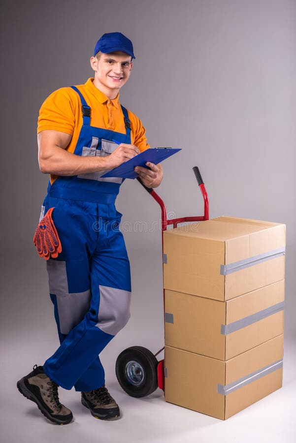Leverans arkivfoto. Bild av manlig, ockupation, jobb - 60450038