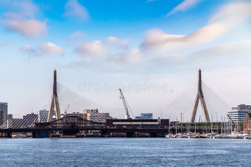 Leverett Circle Connector Bridge in Boston Stock Photo - Image of ...