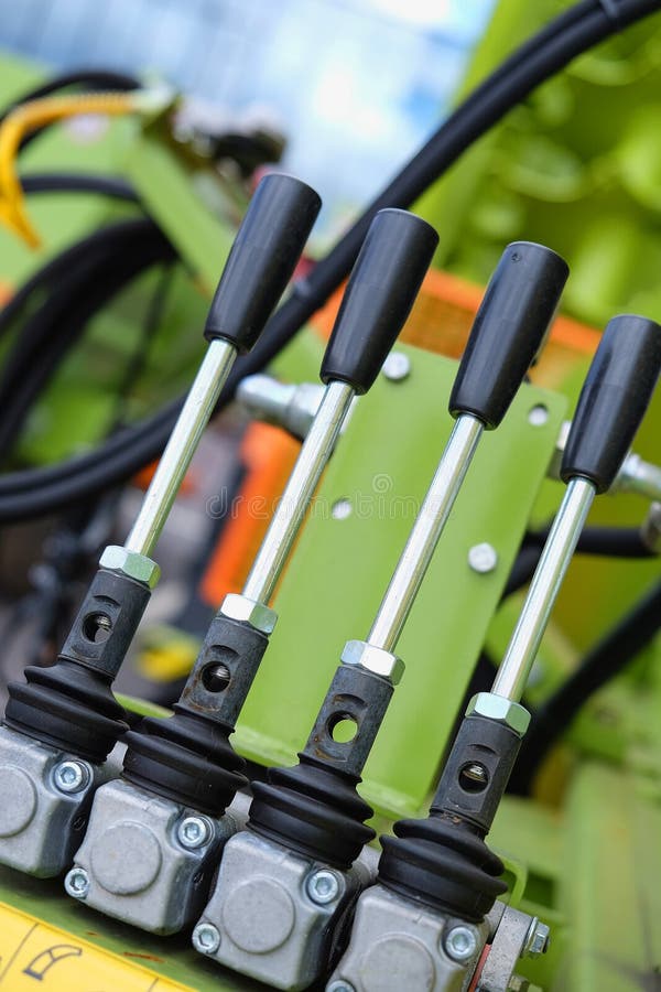 Levers on control panel stock photo. Image of agricultural - 77070156