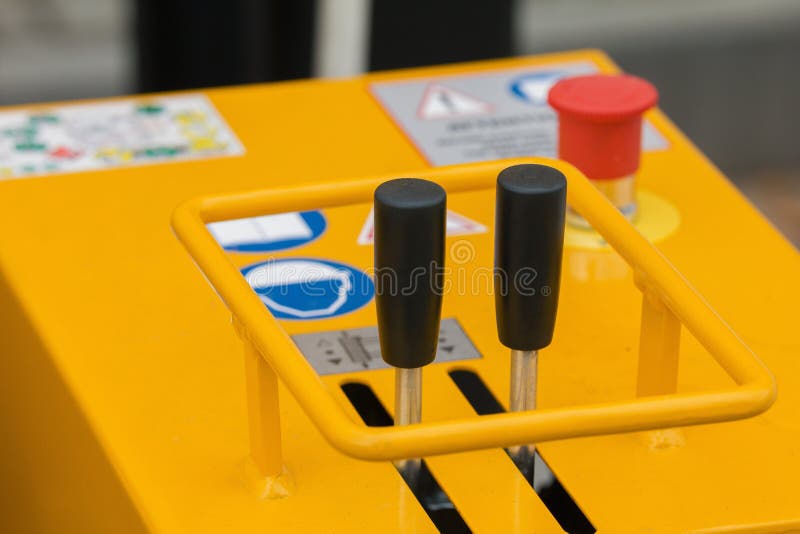Levers for Controlling Mobile Construction Equipment - Orange Body ...