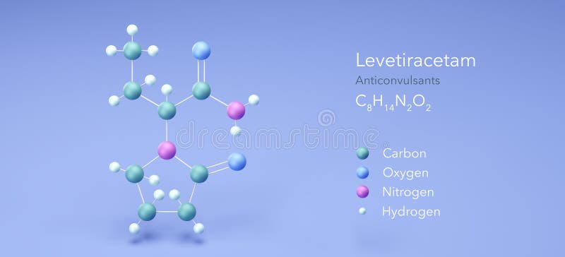 Levetiracetam Molecule. it is Pyrrolidine, Anticonvulsant Medication ...