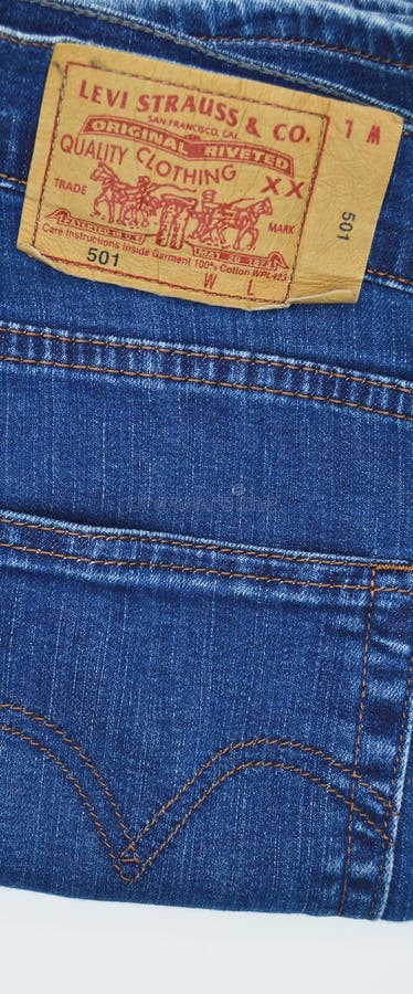 Levi Strauss 501 Label, Blue Jean Editorial Photography - Image of ...