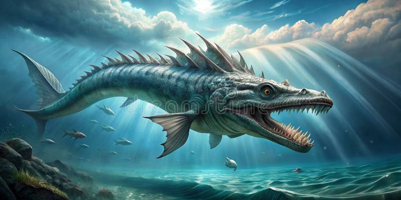 The Leviathan As Described in the Bible Creative AI Stock Illustration ...