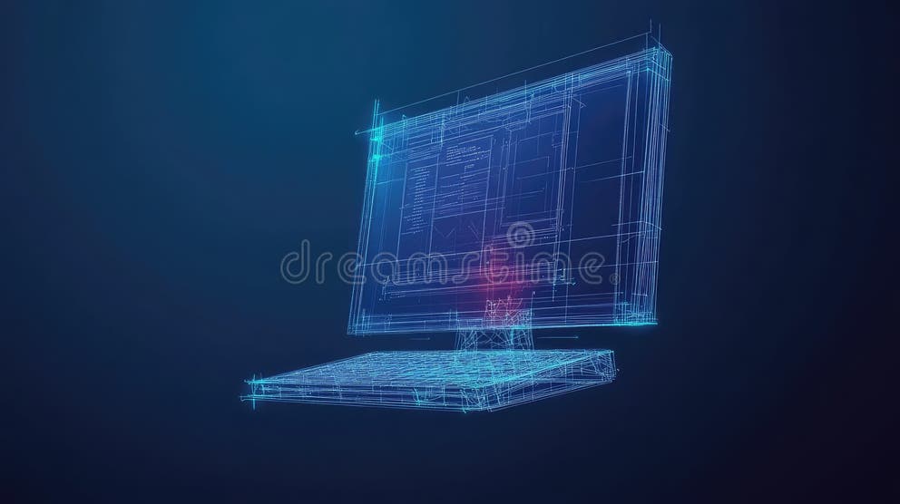 Levitate Flying Desktop Computer Illustration Technology Innovation ...