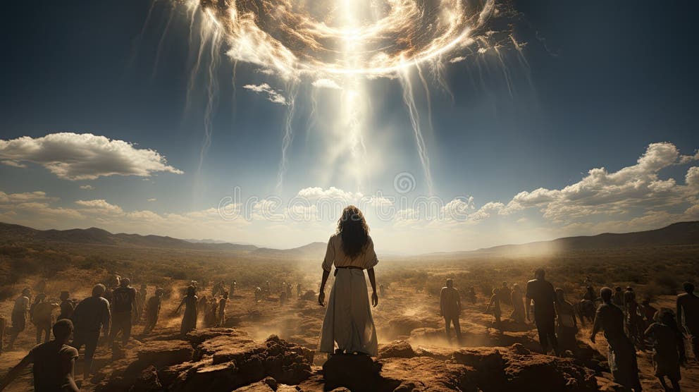 Levitating angelic figure. stock illustration. Illustration of ...