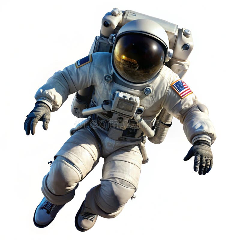 Levitating Astronaut in Space Stock Illustration - Illustration of ...