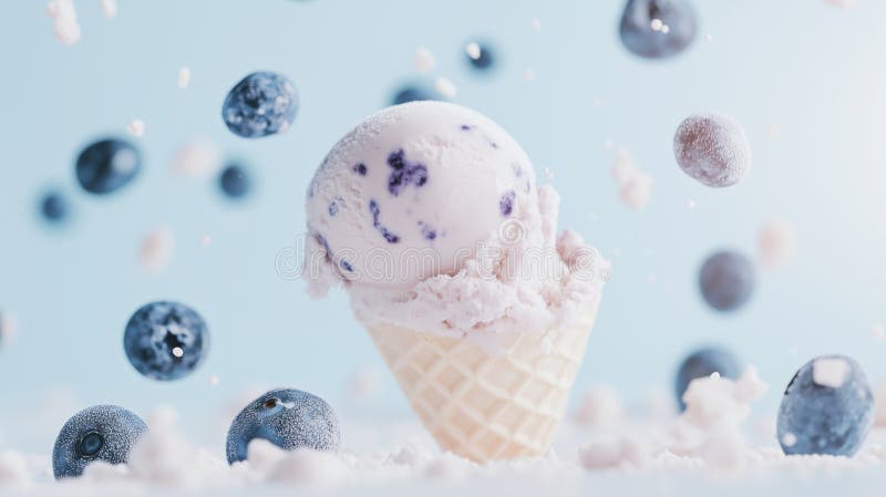 Blueberry Cheesecake Ice Cream Delight Stock Photos - Free & Royalty ...