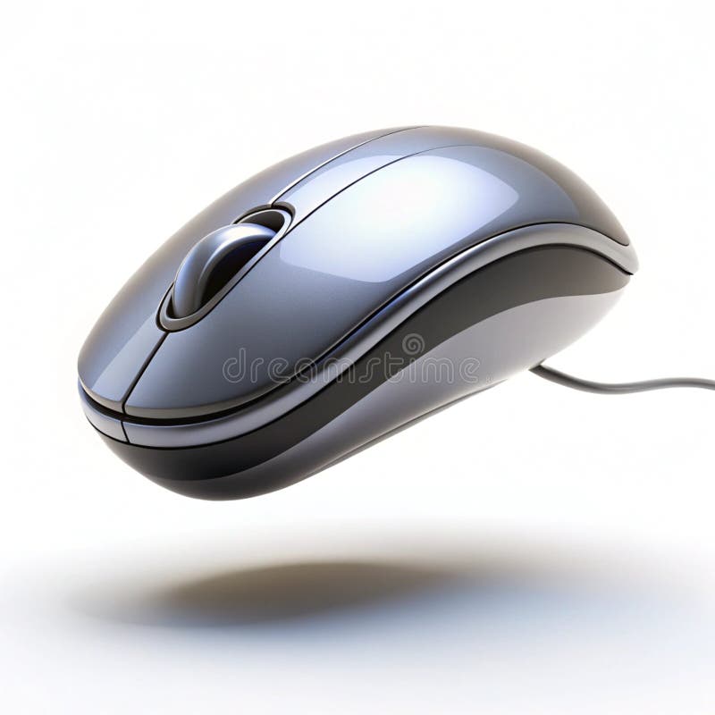 Levitating Computer Mouse with Animated Clicking Stock Illustration ...