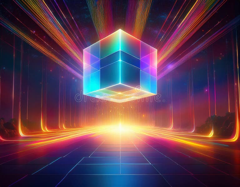 A Levitating Cube Emitting a Spectrum of Soft Glowing Lights in the ...