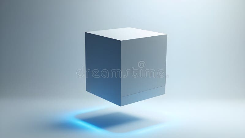 A Levitating Cube with Glowing Edges, Representing Structure and Design ...