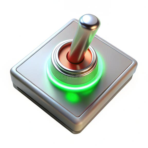 Levitating 3D Toggle Switch with Glowing Animation Stock Illustration ...