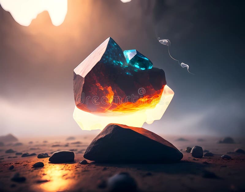 Levitating Diamond - AI Generated Artwork Stock Illustration ...