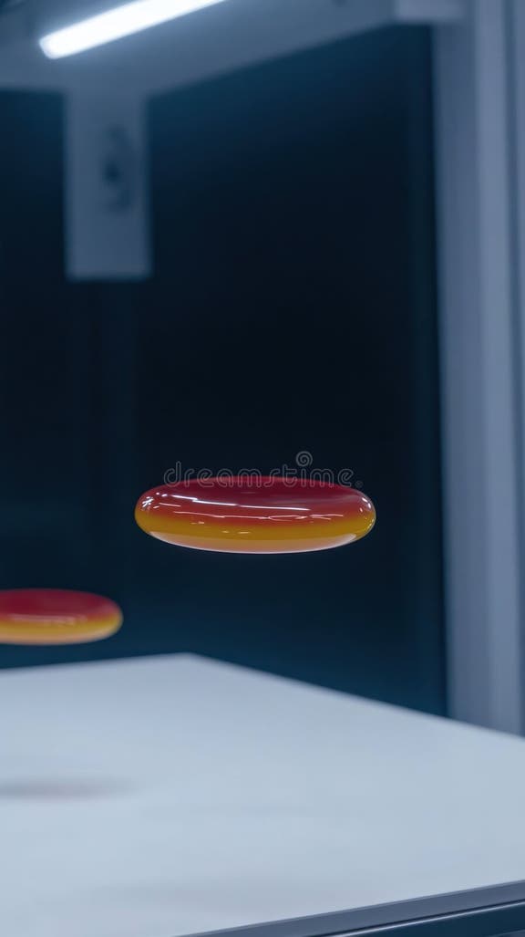 A Levitating Disc with a Red and Yellow Gradient, Showcasing Advanced ...