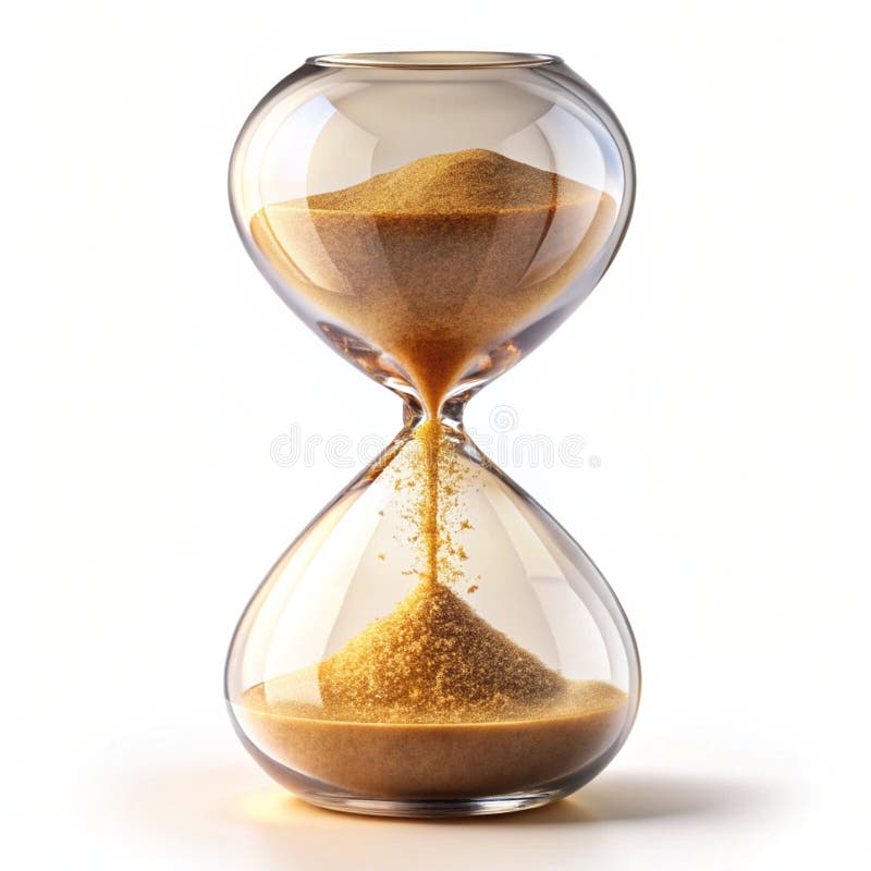 Levitating Floating Hourglass with Glowing Sand Particles Stock ...