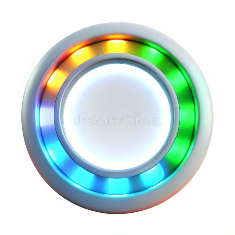 Levitating Glowing Circular Loading Spinner with Animated Progress ...
