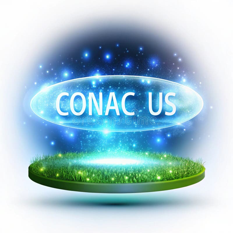 Levitating Glowing Contact Us Form with Floating Fields Stock Photo ...