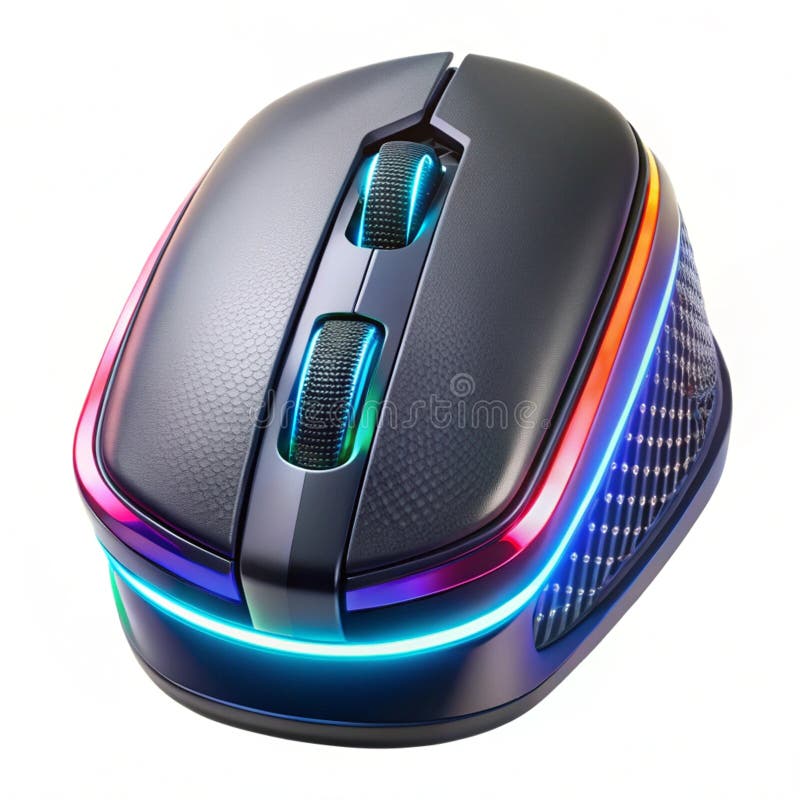 Levitating Glowing Gaming Mouse with Animated LED Effect Stock ...