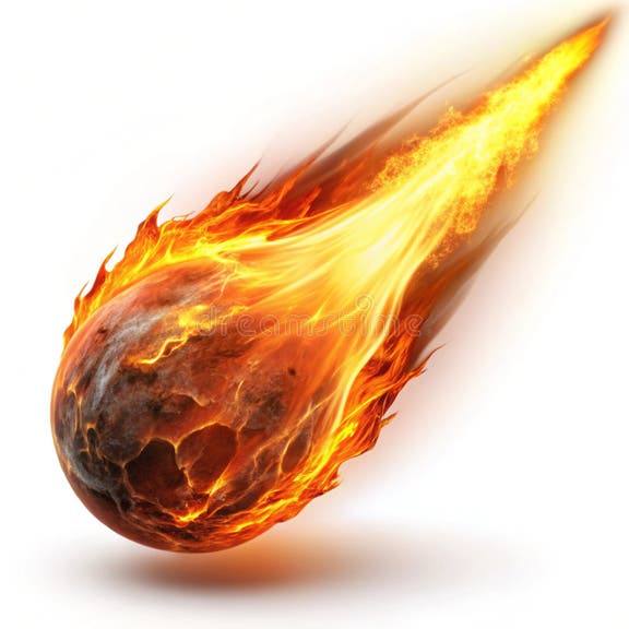 Levitating Glowing Meteor with Animated Flame Stock Illustration ...