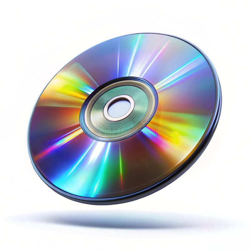 Levitating Glowing Music CD with Rotating Motion Stock Illustration ...