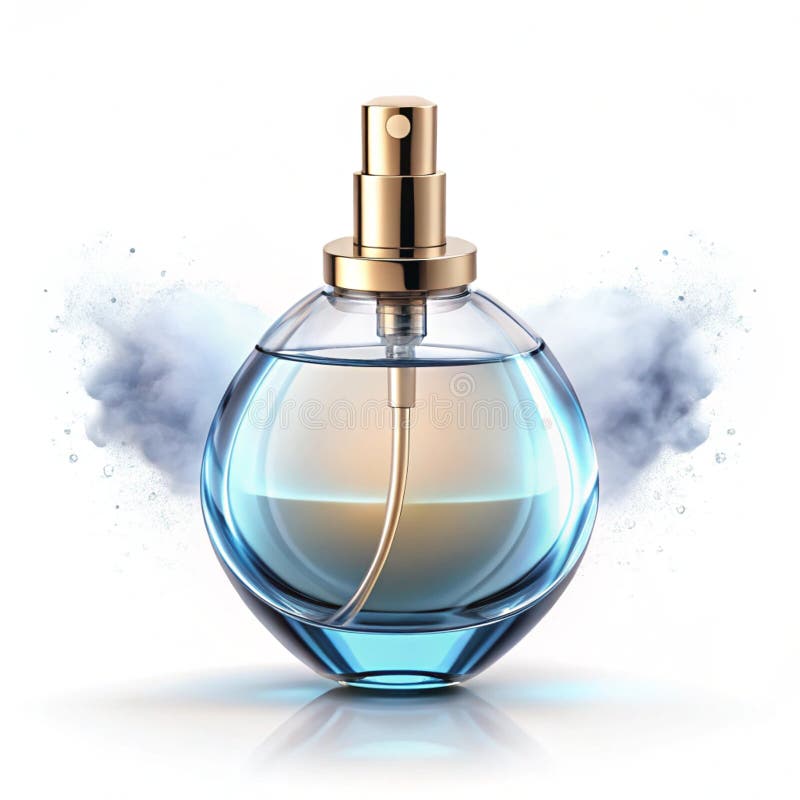 Levitating Glowing Perfume Bottle with Floating Mist Animation Stock ...