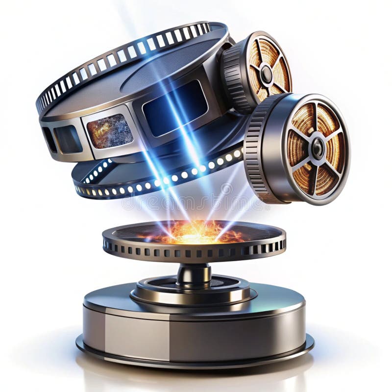 Levitating Glowing Compass with Spinning Needle Stock Illustration ...