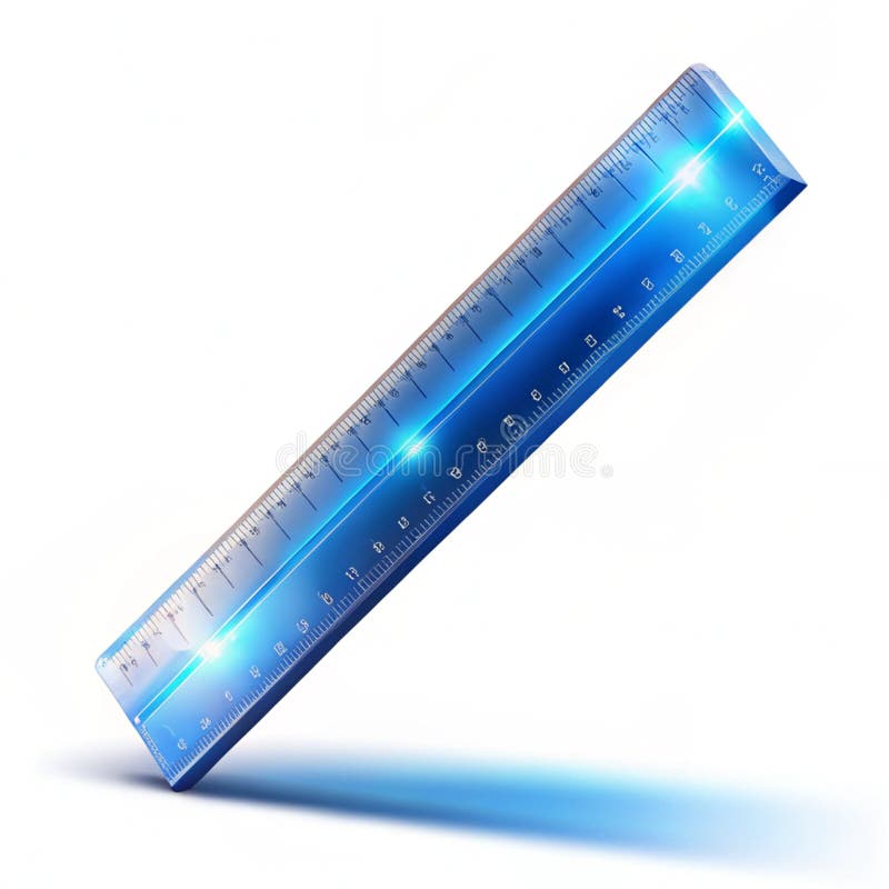 Levitating Glowing Ruler with Floating Measurement Marks Stock ...