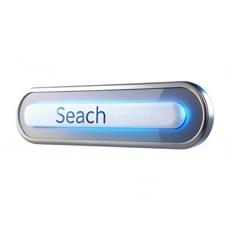 Levitating Glowing Search Bar with Floating Suggestions Stock ...
