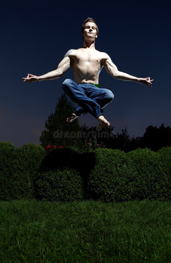 Levitating man stock image. Image of beautiful, fitness - 26581451