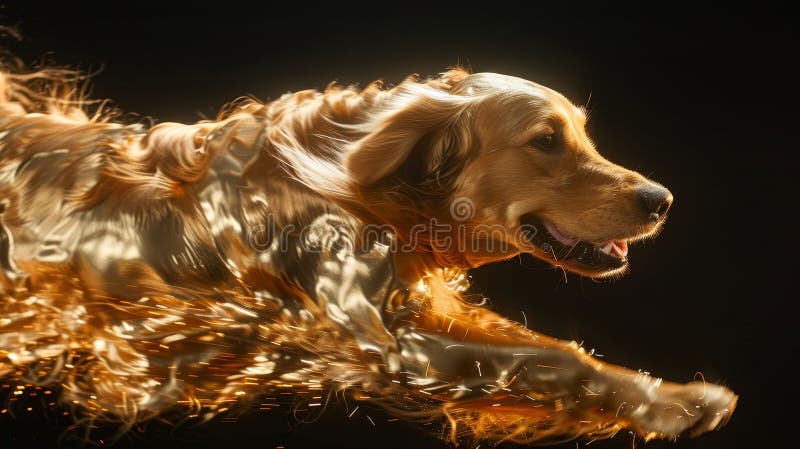 Levitating Metallic Dog Captured in Highspeed Studio Photography with ...