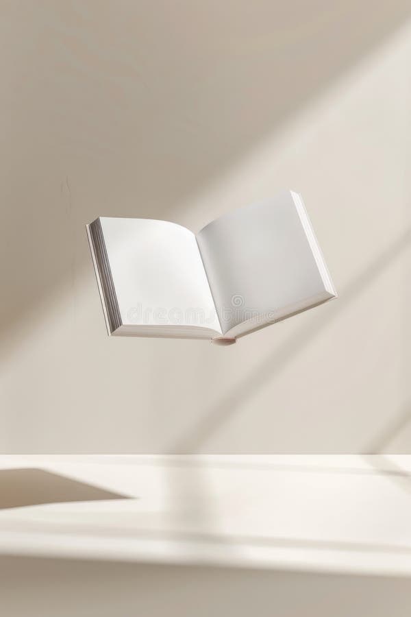 Levitating Open Book on Pastel Background - Conceptual Imagery Stock ...