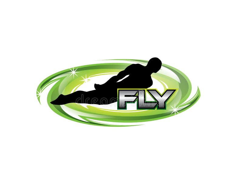 Levitating People Behind of FLY Text Stock Vector - Illustration of ...