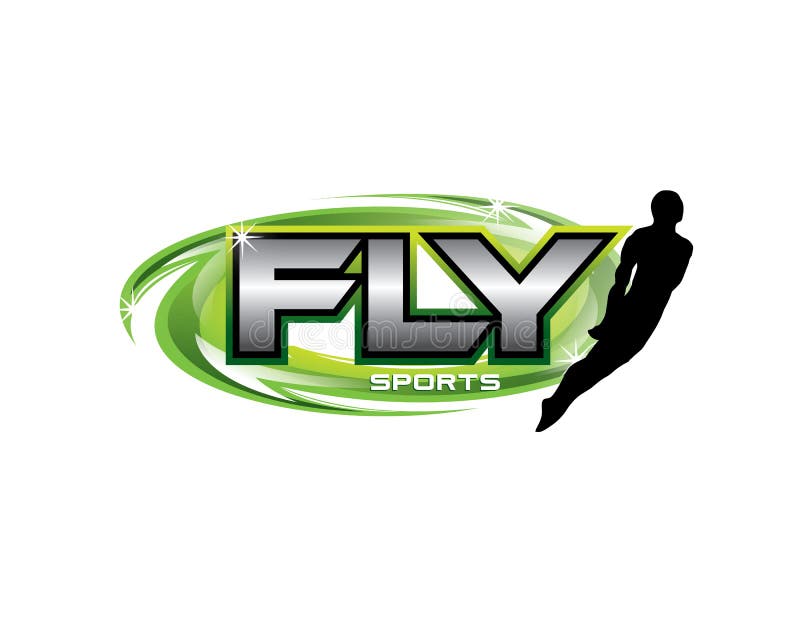 Levitating People Next To FLY Text Stock Vector - Illustration of green ...