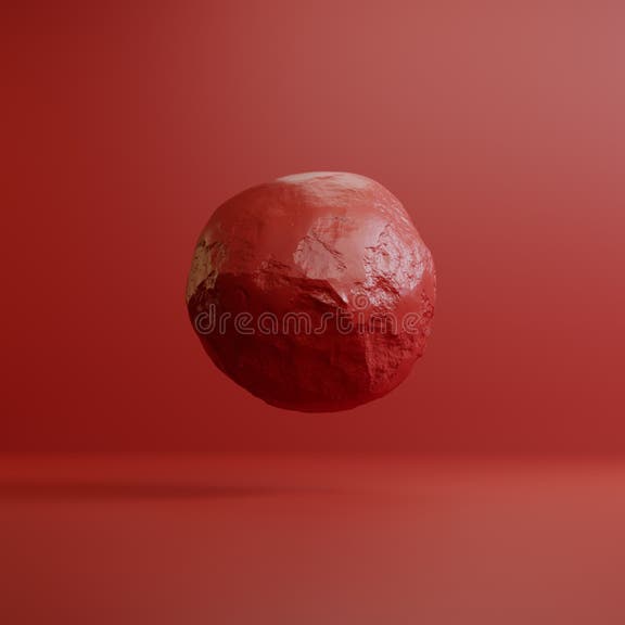 Levitating red ball stock illustration. Illustration of plaster - 139023737