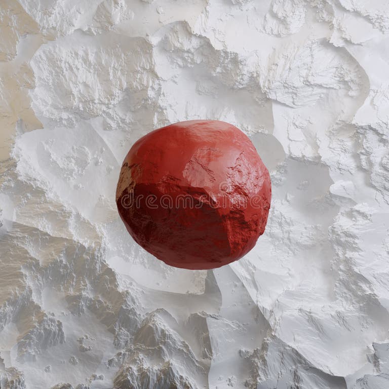 Levitating red ball stock illustration. Illustration of look - 139023787