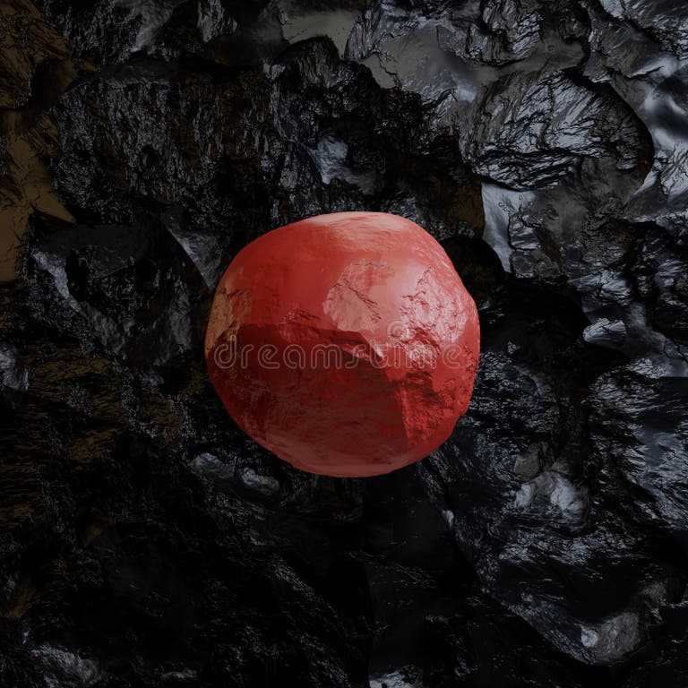 Levitating red ball stock illustration. Illustration of planet - 139023809
