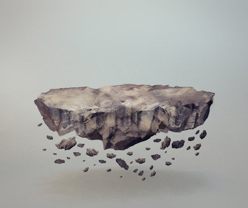 Levitating rocks stock illustration. Illustration of lead - 44128731