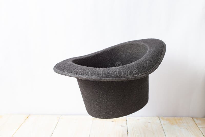 Levitating Tall Hat, on White Background Stock Image - Image of ...