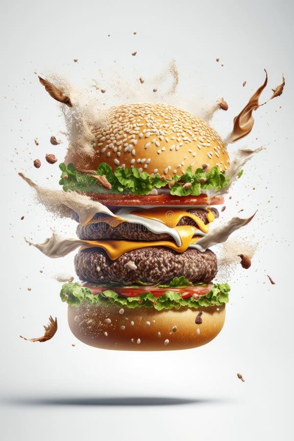 Levitating Hamburger Stock Illustrations – 82 Levitating Hamburger ...