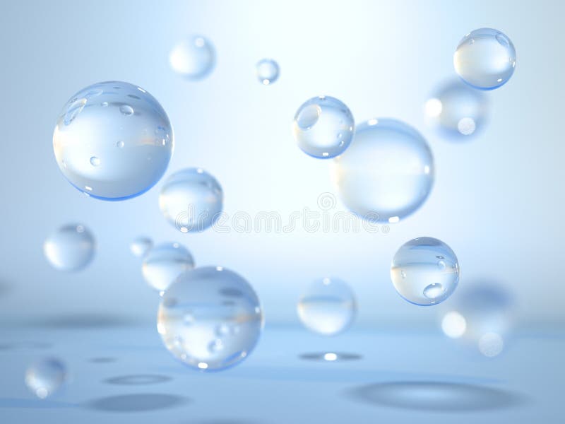 Levitating water drops stock image. Image of reflections - 48595007