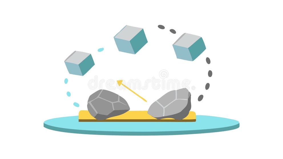 Levitation of Objects. Magic, Gravity, and Abstract Physics. Vector ...