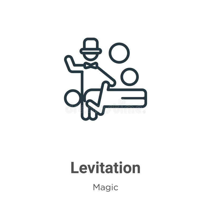 Levitation Vector Icon Isolated On Transparent Background, Linear ...