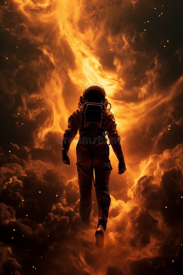 Levitation of a Woman in Outer Space, in the Rays of Light Effects ...