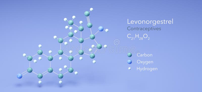 Levonorgestrel Molecule, Molecular Structures, Contraceptives, 3d Model ...