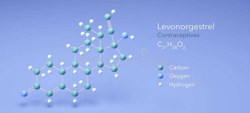 Levonorgestrel Molecule, Molecular Structures, Contraceptives, 3d Model ...