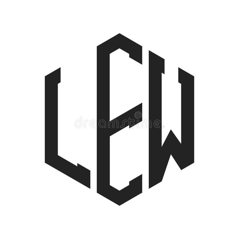 LEW Logo Design. Initial Letter LEW Monogram Logo Using Hexagon Shape ...
