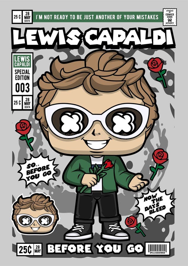 Lewis Capaldi stock illustration. Illustration of font - 324265208