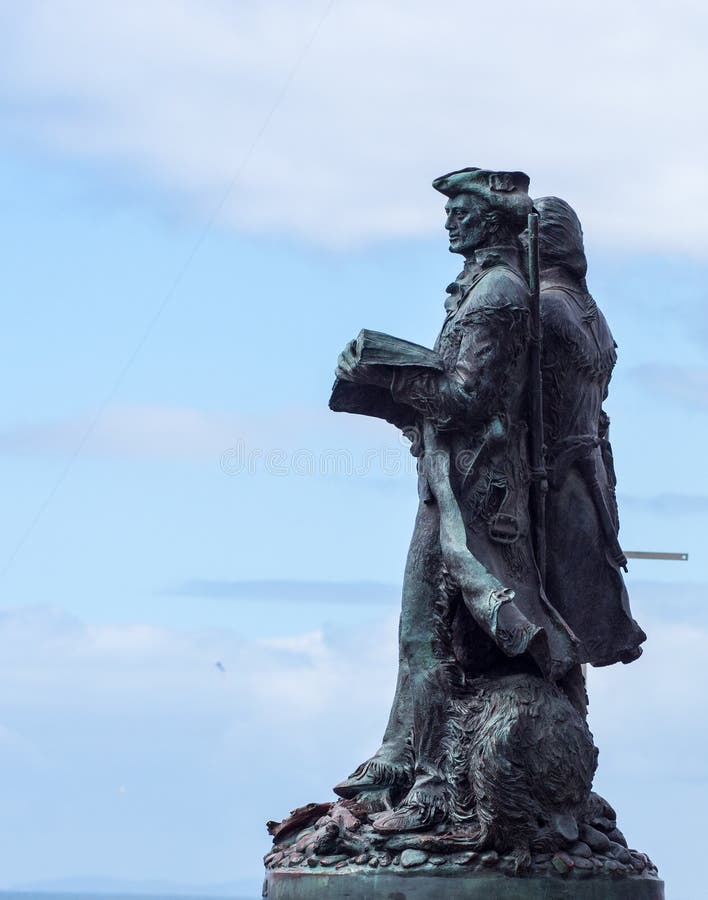 Lewis and Clark Statue in Seaside, Oregon Editorial Stock Photo - Image ...