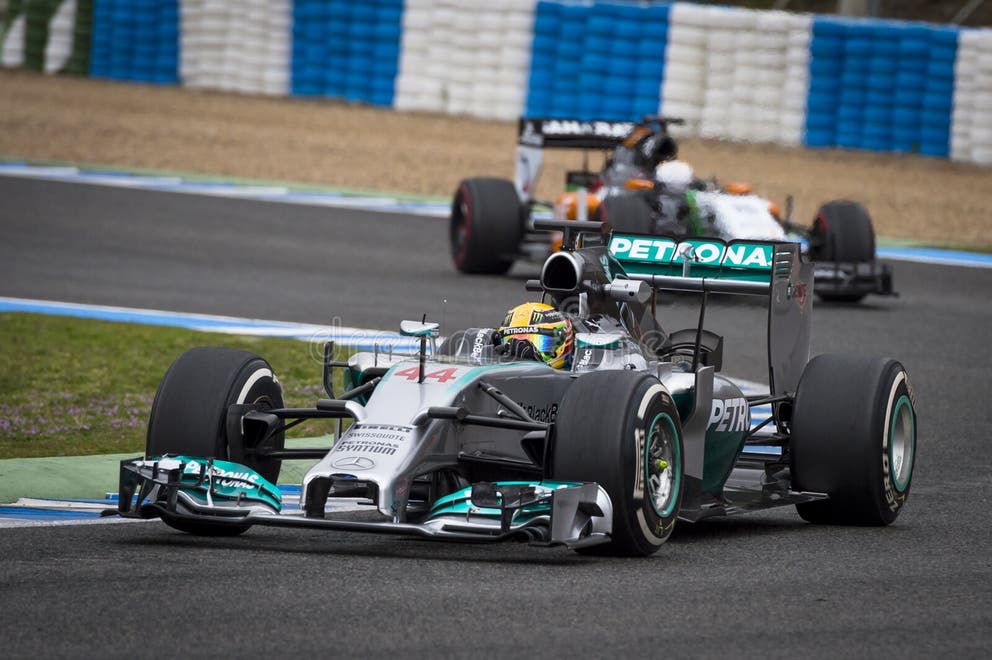 Lewis Hamilton 2014 Formula 1 Editorial Stock Image - Image of test ...